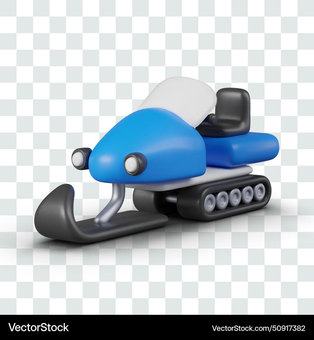 Detailed snowmobile in realistic style special Vector Image