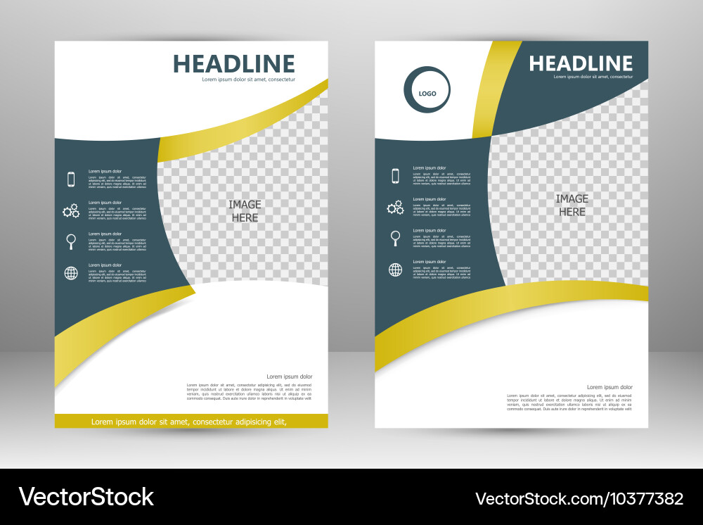 Flyer template design Royalty Free Vector Image
