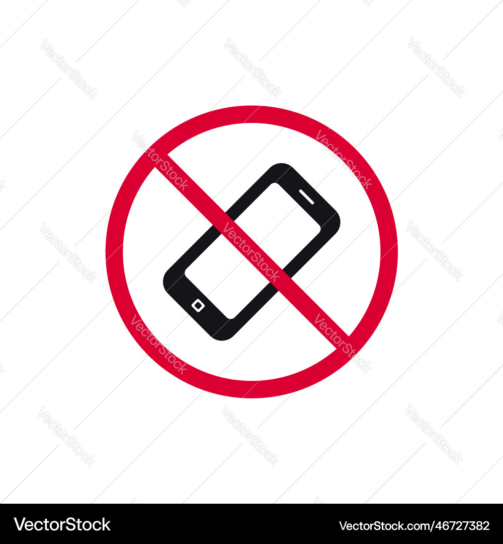 Handy verboten Schild verboten Aufkleber Vektorbild