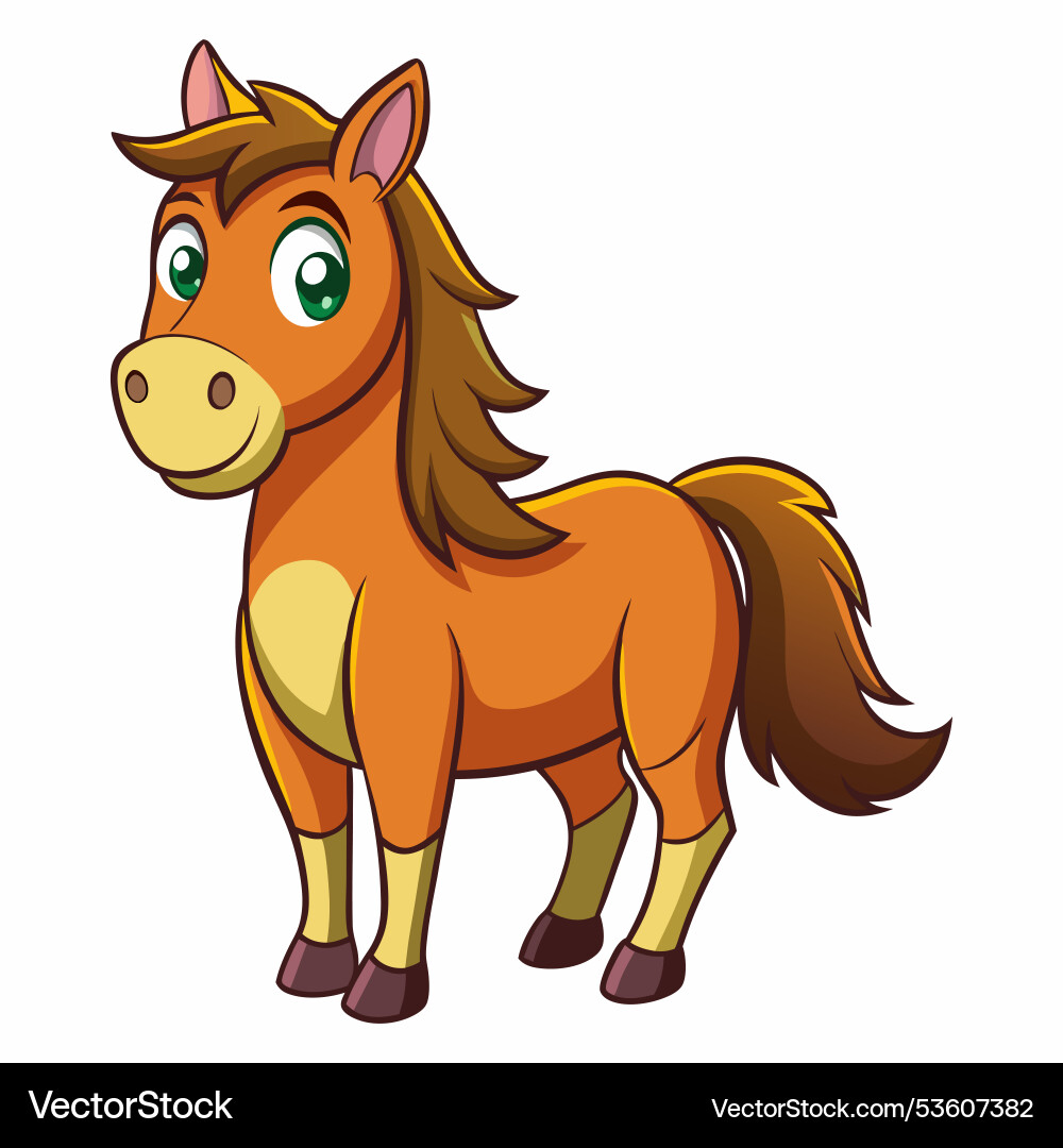Horse cartoon Royalty Free Vector Image - VectorStock