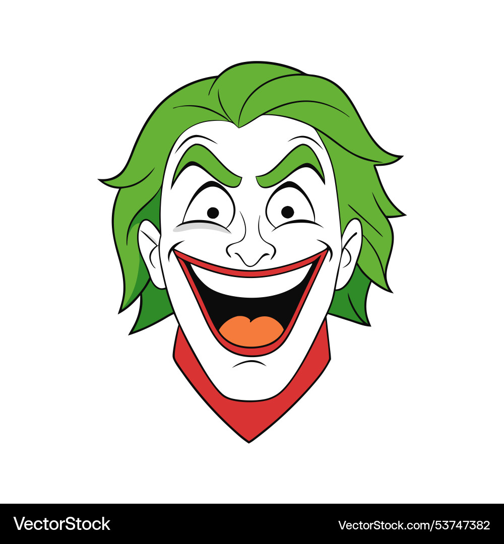 Joker cartoon face mask in white background Vector Image