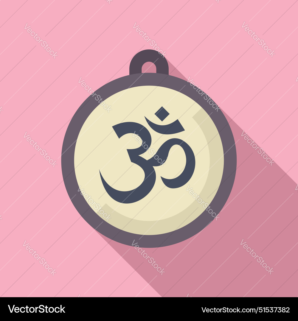 Om symbol pendant on pink background Royalty Free Vector