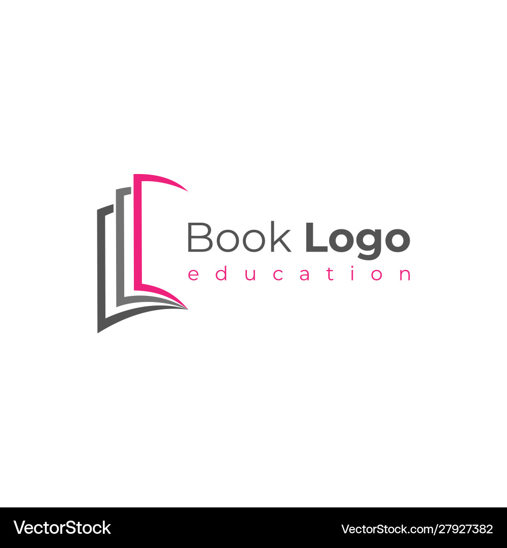 Open book logo education knowledge symbol Vector Image