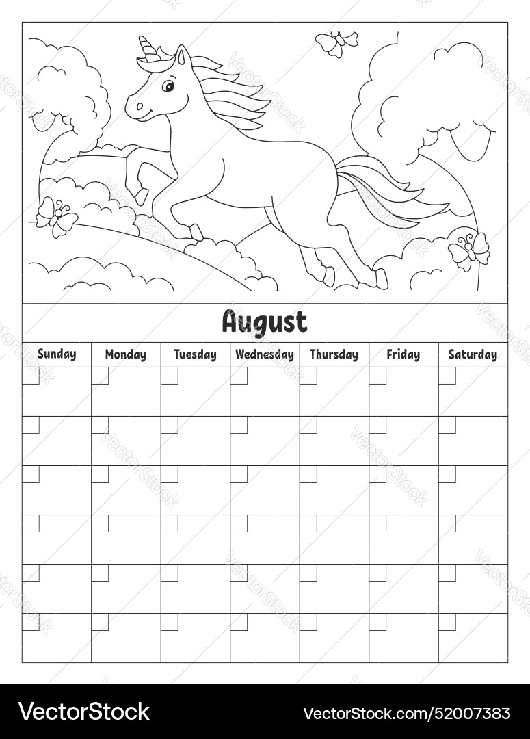 Blank calendar template for one month without Vector Image