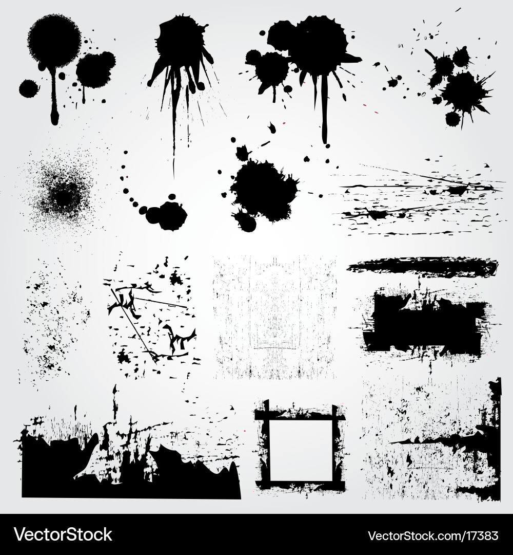 Cracked Grunge Texture Set Royalty Free Vector Image