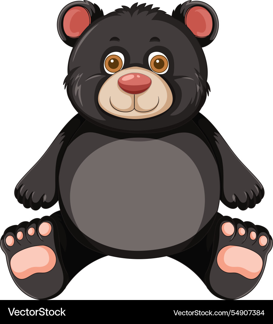 Adorable bear with a friendly expression Vector Image