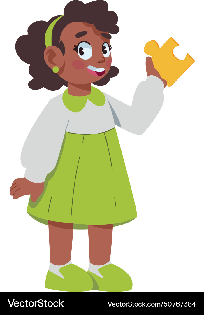 Autism girl cute Royalty Free Vector Image - VectorStock