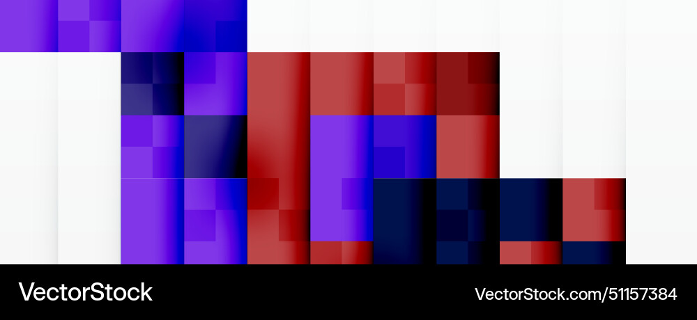 Colorful stack of red purple and blue rectangles Vector Image