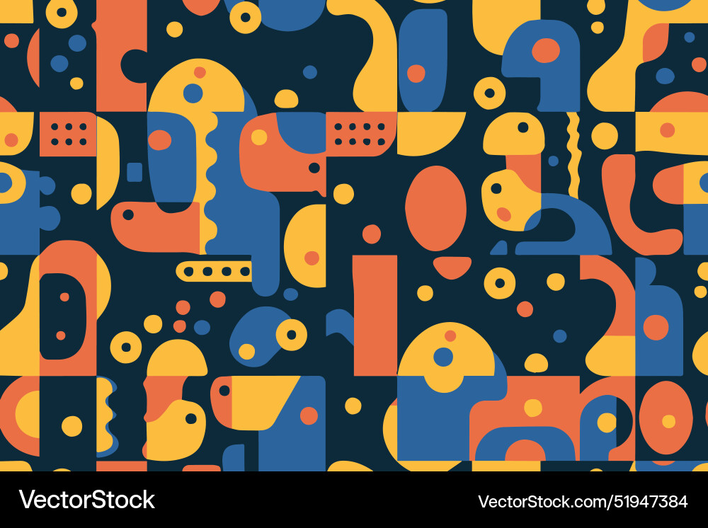 Cute alien kids textile pattern fabric design Vector Image