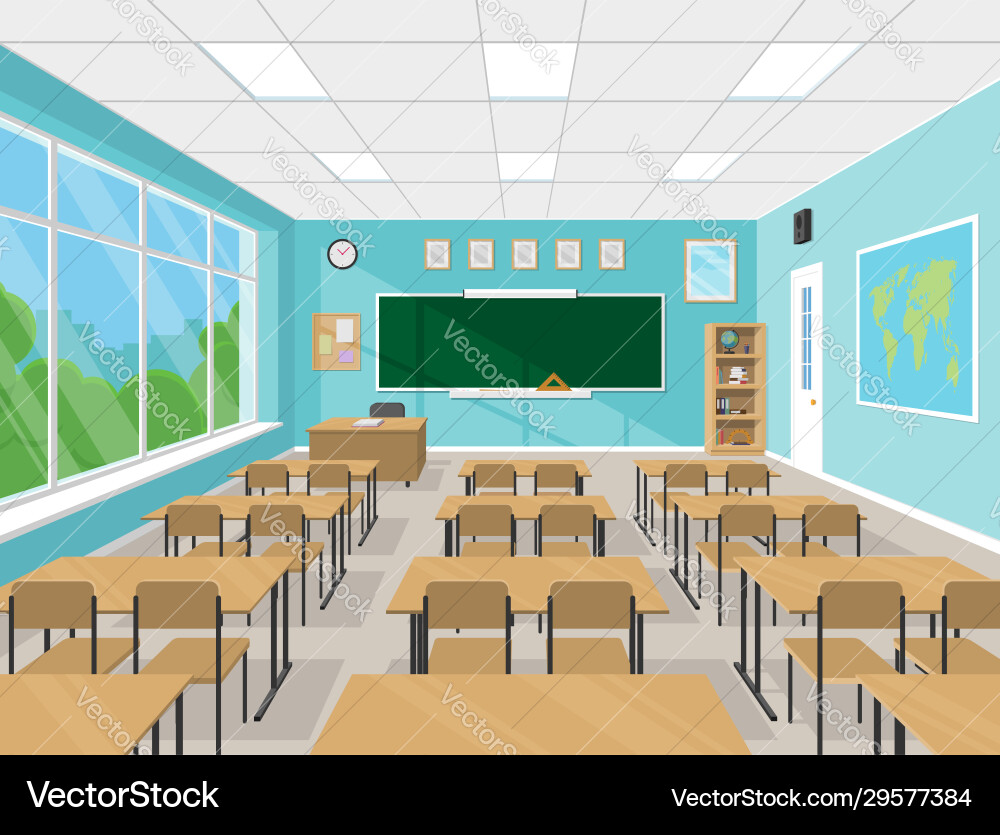 Empty Classroom Cartoon Background Vector Images (over 1,300)
