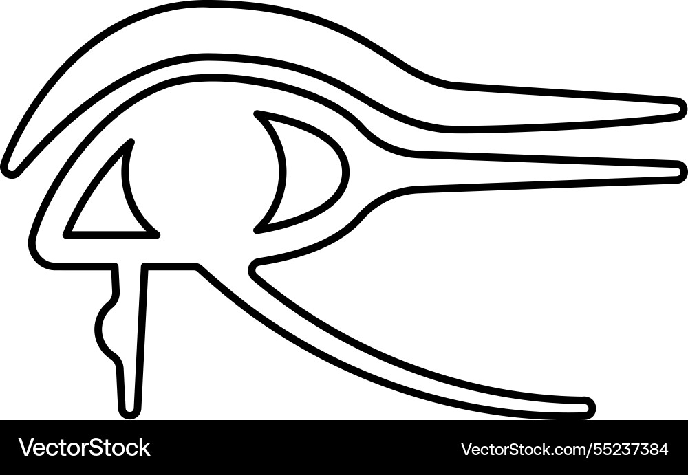 Eye god horus egyptian symbol mystical protective Vector Image
