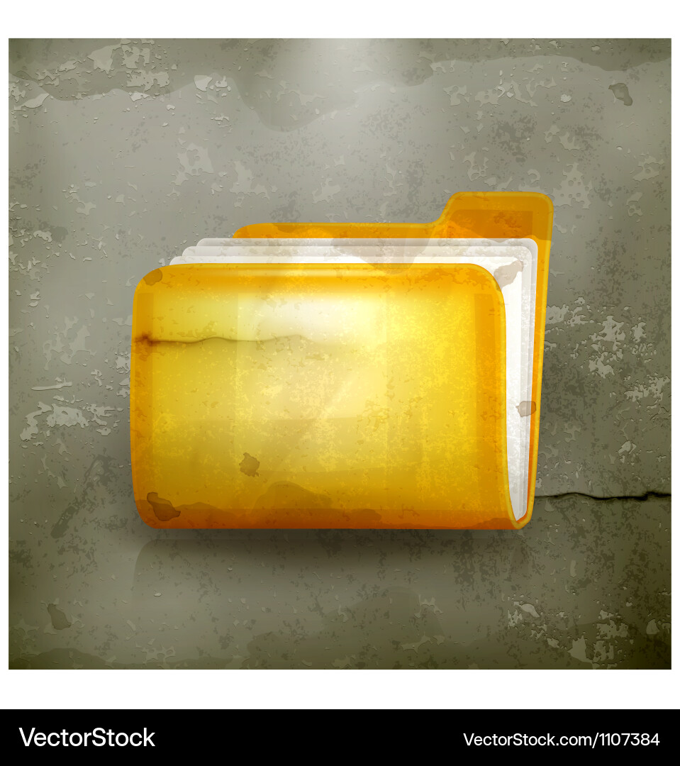 Folder icon old-style Royalty Free Vector Image