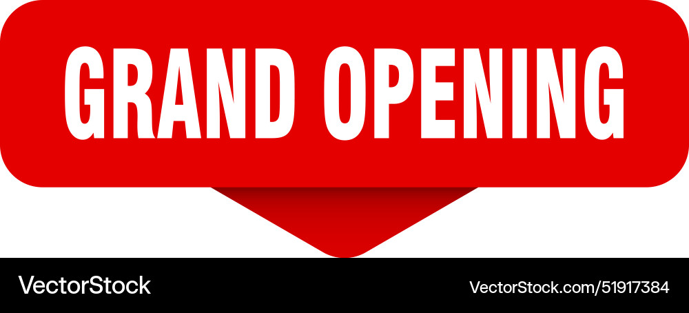Grand opening sticker sign Royalty Free Vector Image