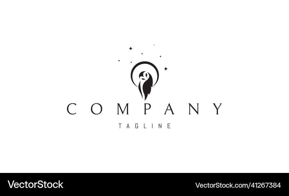 Logo on which an abstract image of a cute Vector Image