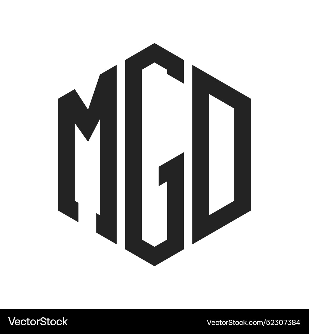 Mgd logo design initial letter monogram Royalty Free Vector