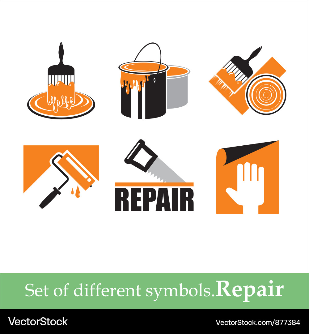 Repair symbols Royalty Free Vector Image - VectorStock