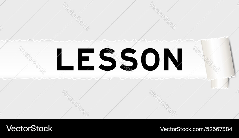 Ripped gray paper background that have word Vector Image