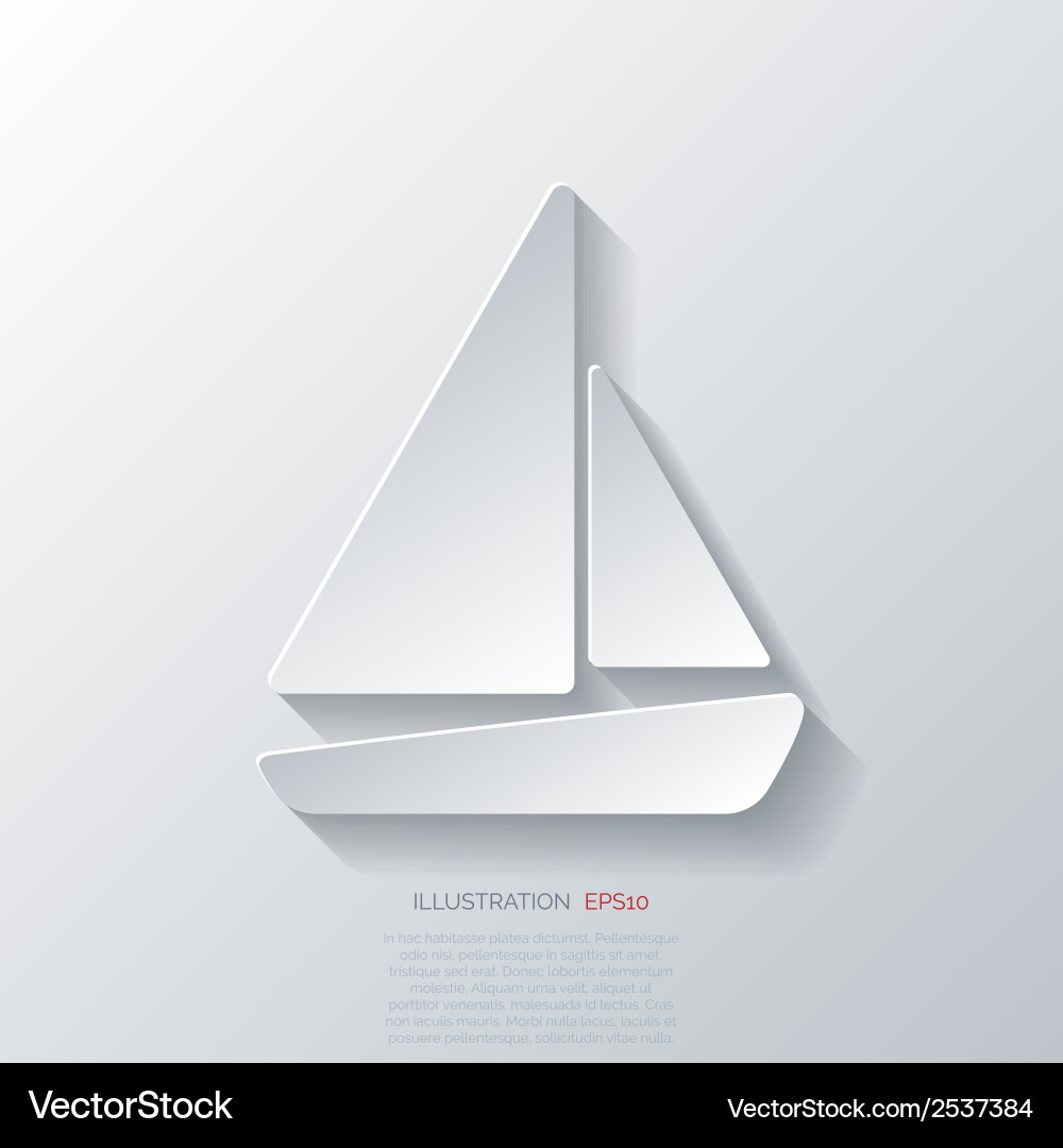 Segelboot-Ikone Lizenzfreies Vektorbild - VectorStock