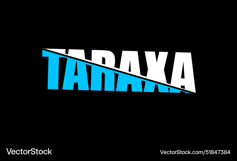 Taraxa typography t shirt Royalty Free Vector Image