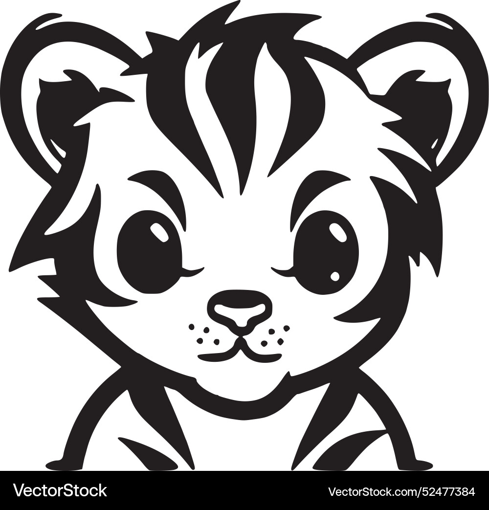 Tiger baby - high quality logo ideal Royalty Free Vector