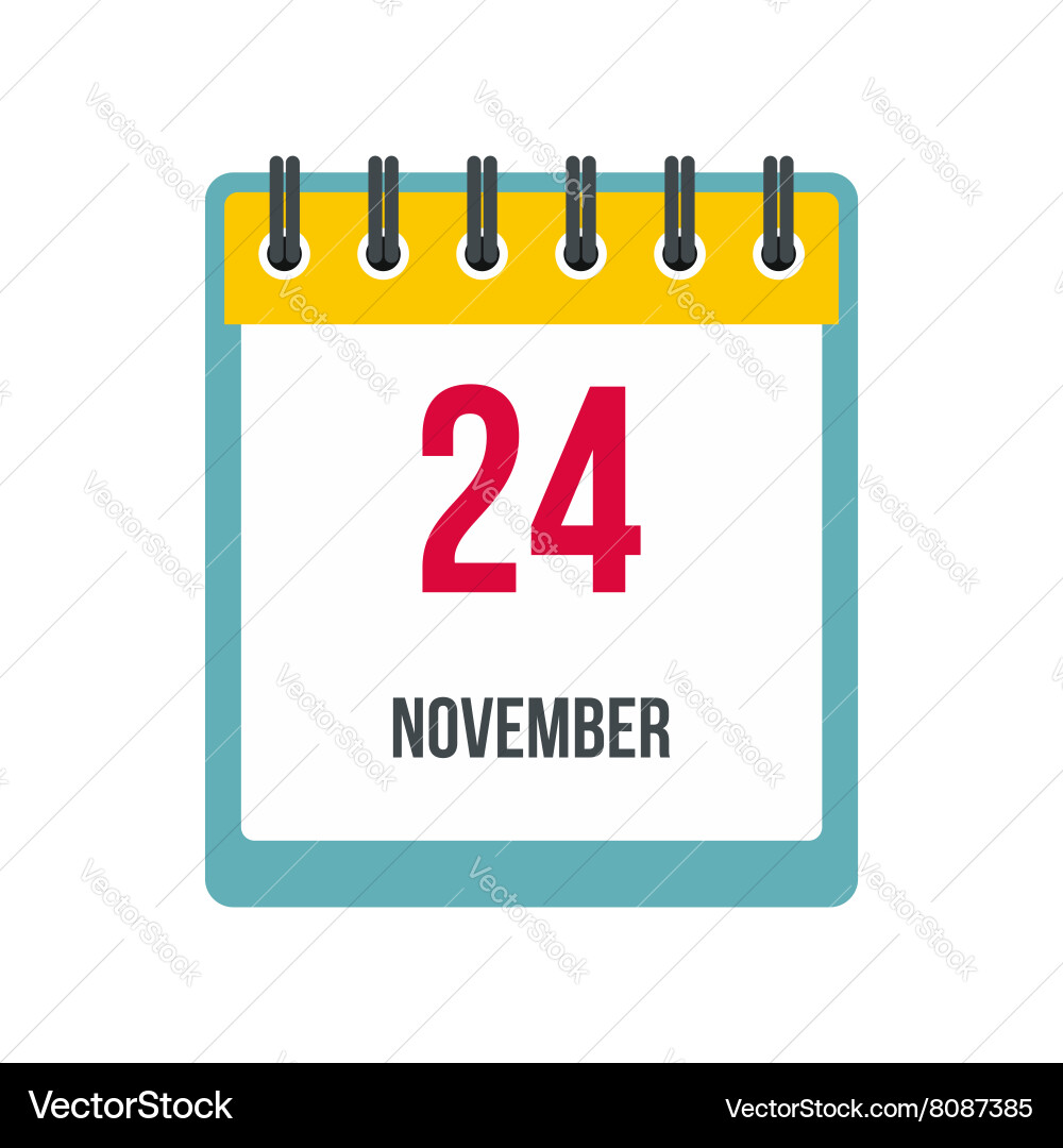 Calendar november 24 icon Royalty Free Vector Image