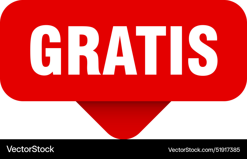 Gratis sticker gratis sign on transparent Vector Image