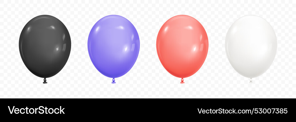 Inflatable balloons holiday or party decoration Vector Image