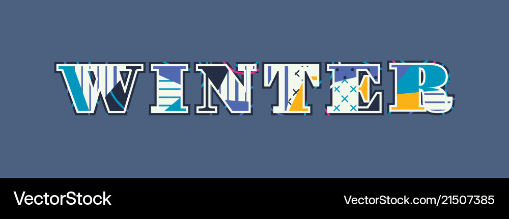 Winter concept word art Royalty Free Vector Image
