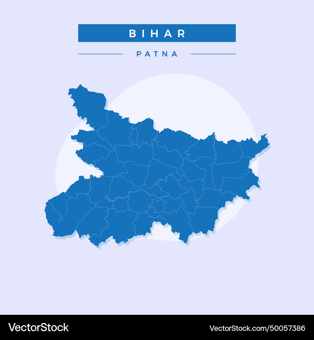Bihar map Royalty Free Vector Image - VectorStock