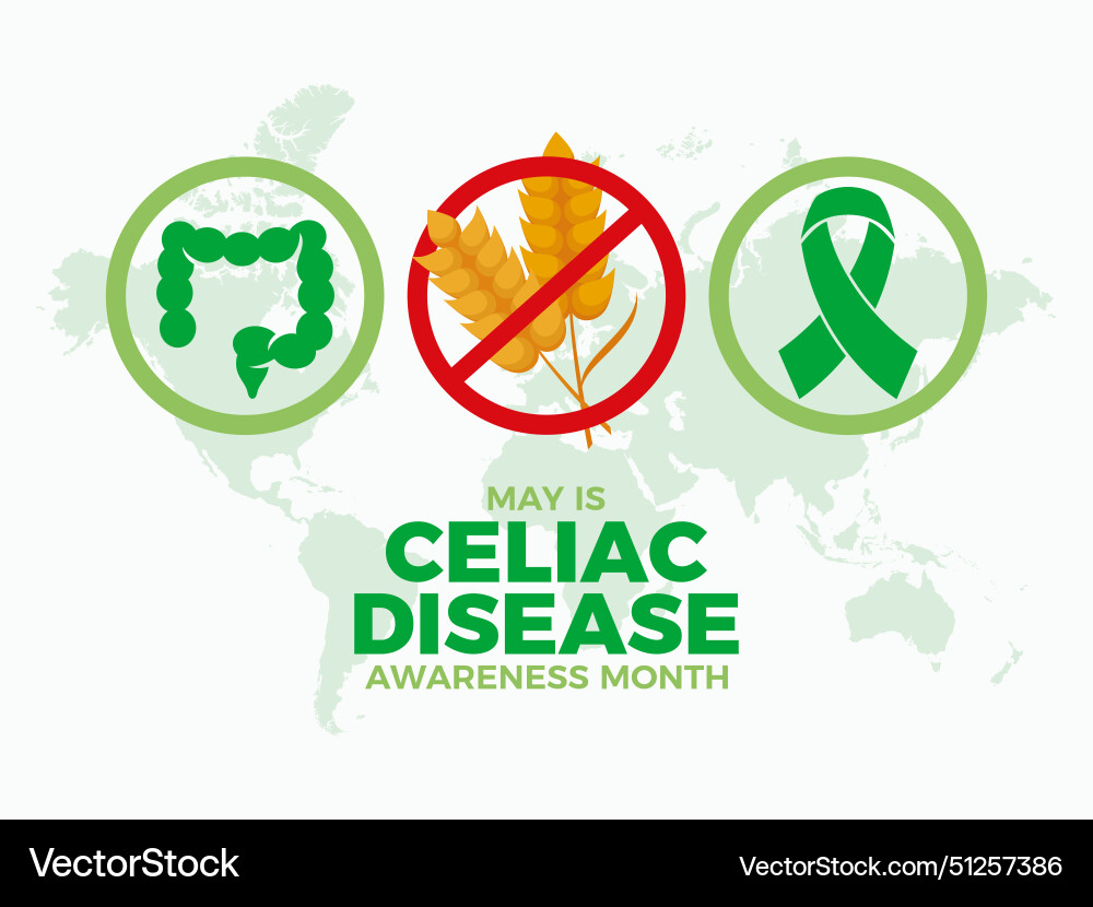 Celiac disease awareness month poster Royalty Free Vector