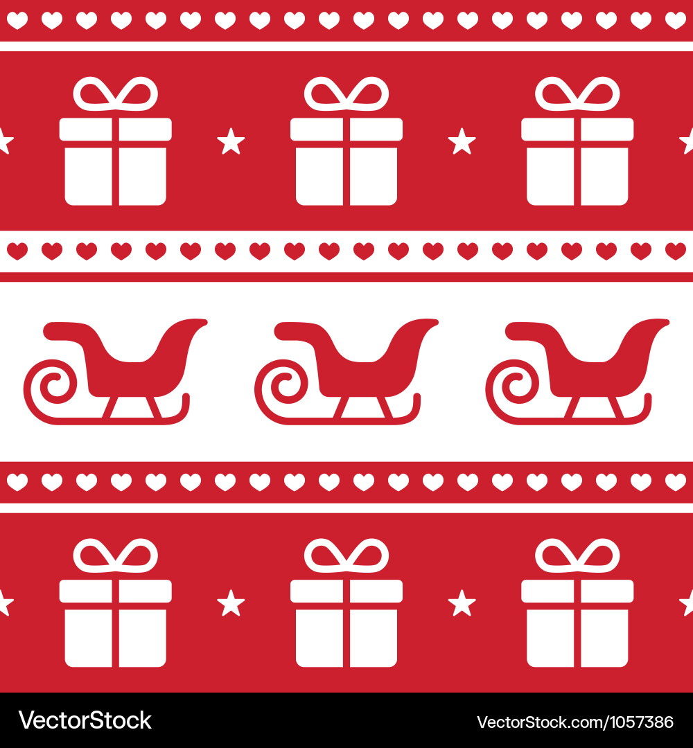 Christmas card seamless pattern Royalty Free Vector Image