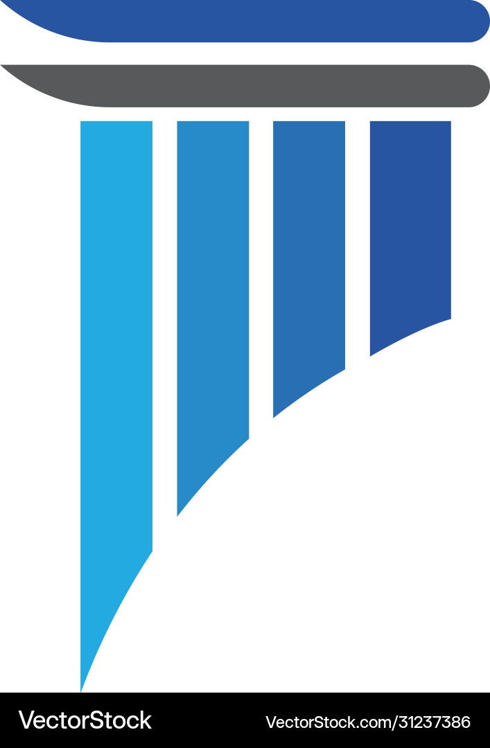 Column logo template Royalty Free Vector Image