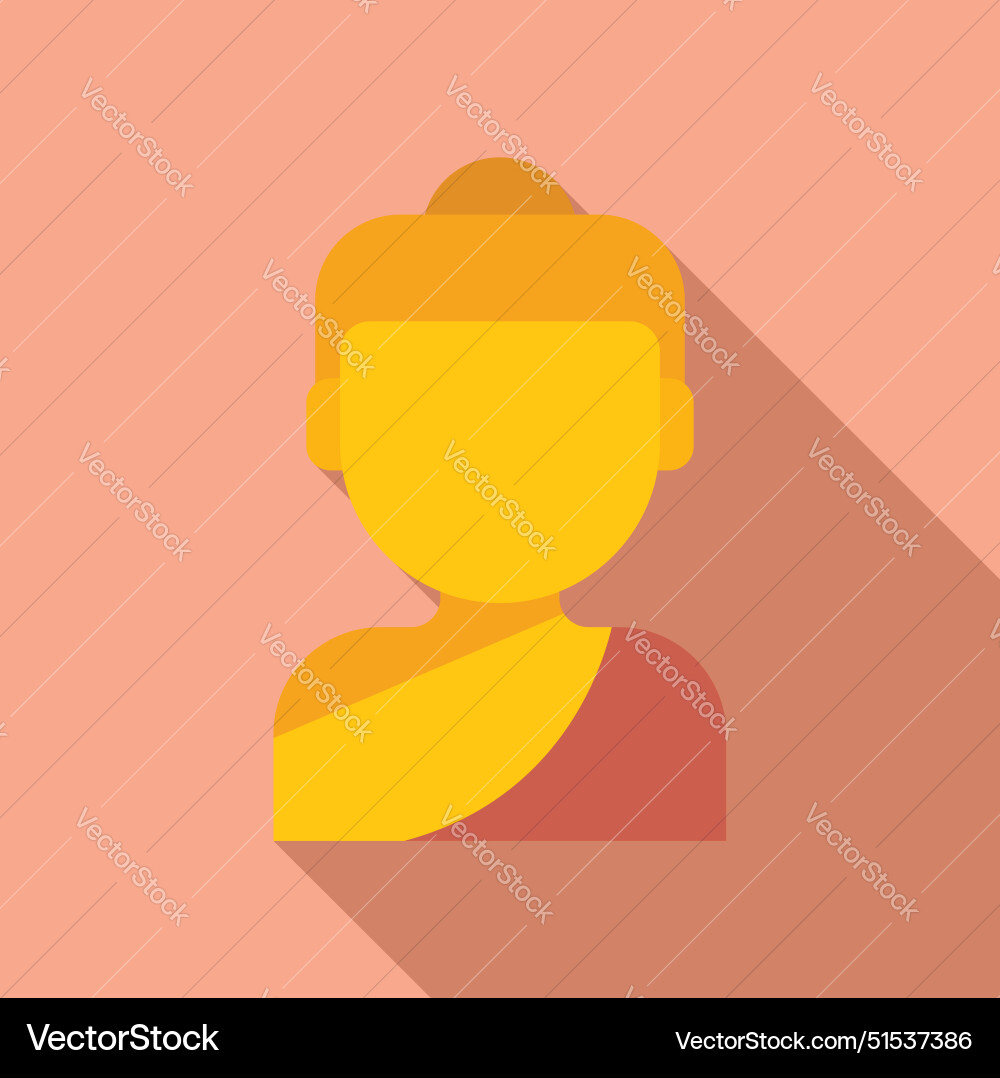 Flat design avatar icon with long shadow Vector Image