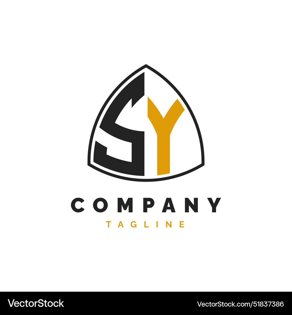 Initial letter sy logo design alphabet sy logo Vector Image