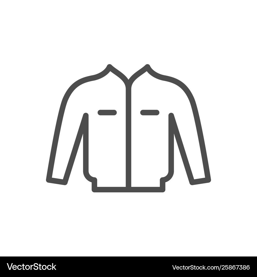 Jacket line outline modern icon Royalty Free Vector Image