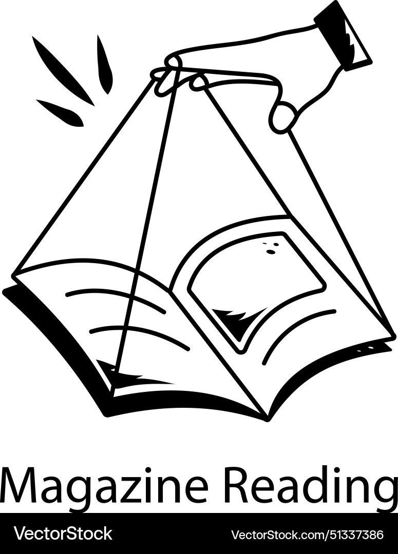 Magazine reading Royalty Free Vector Image - VectorStock