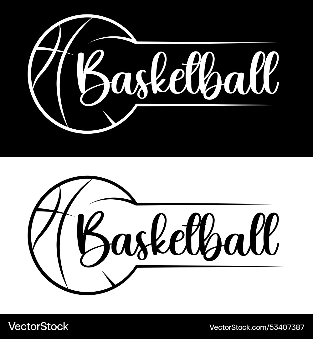 Basketball typography Royalty Free Vector Image