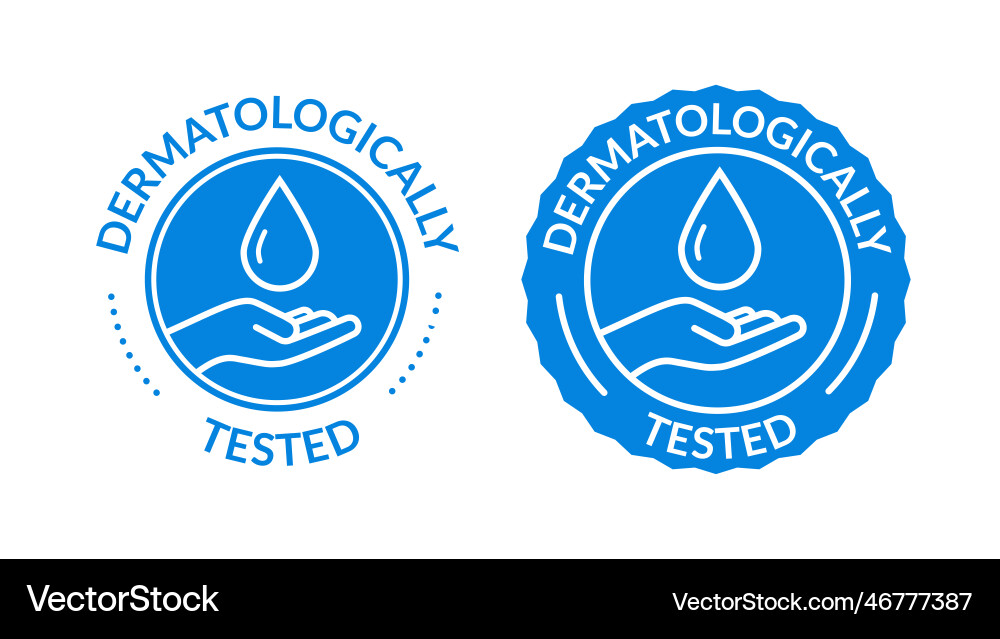 Dermatology Skin Test Cosmetic Icon Royalty Free Vector