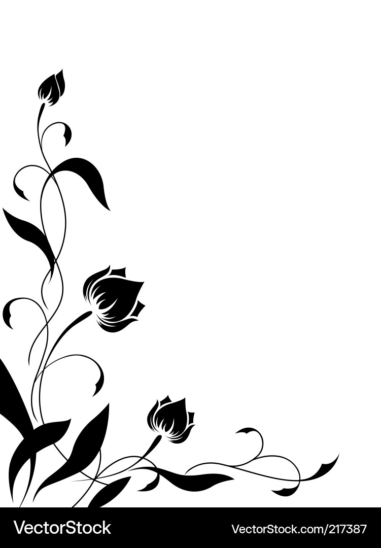 Flower border pattern Royalty Free Vector Image