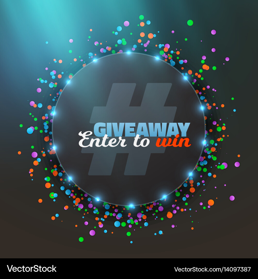 Giveaway button Royalty Free Vector Image - VectorStock