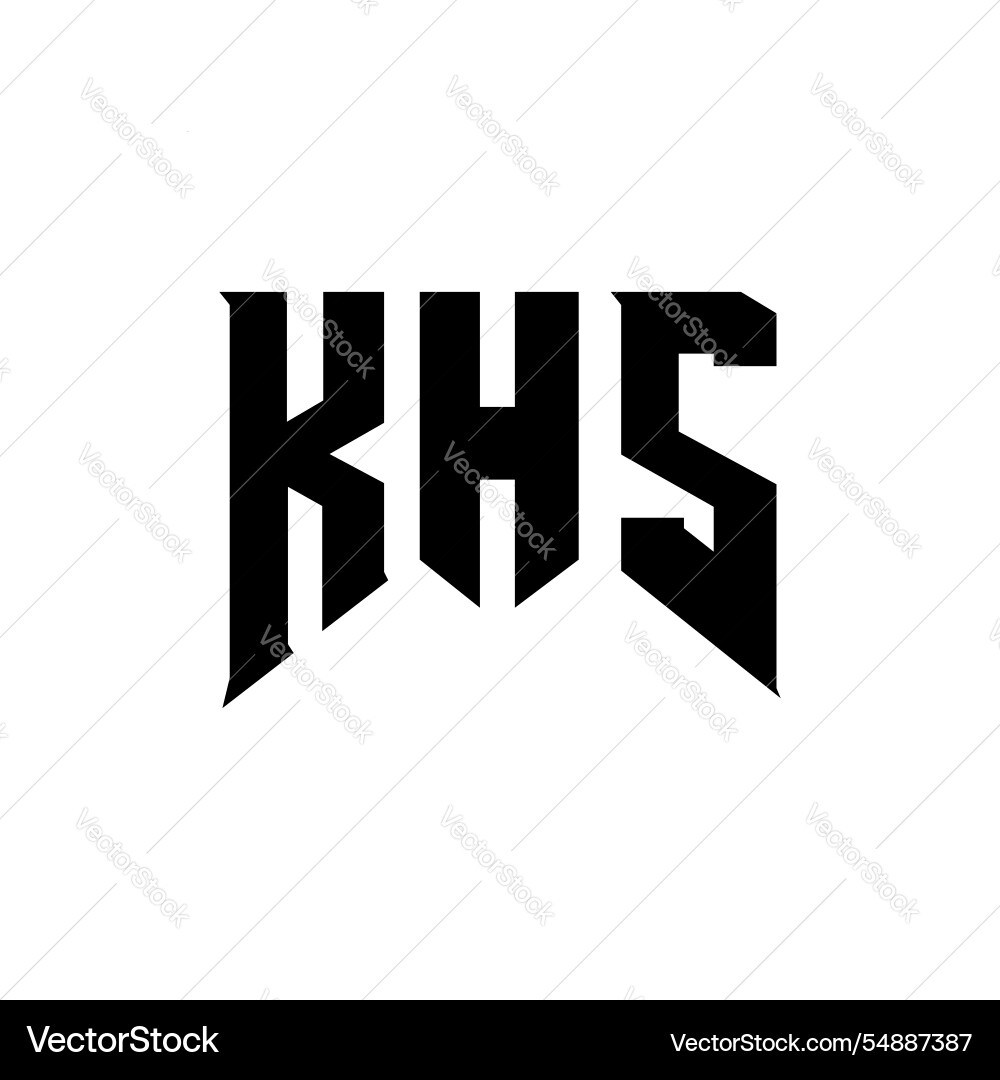 Khs letter logo design for technology company Vector Image