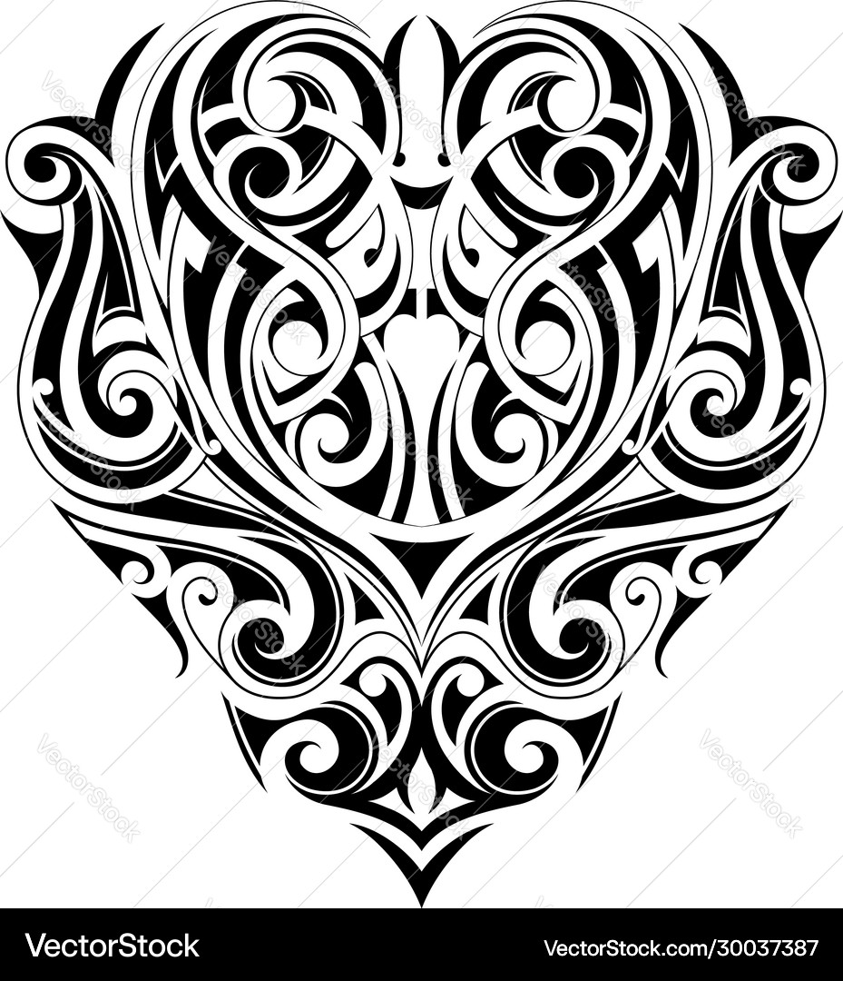 Tribal Art Heart Tribal Heart Stock Vector By ©akv_lv 62235163
