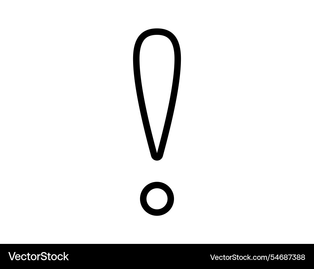 Exclamation mark symbol for emphasis and attention