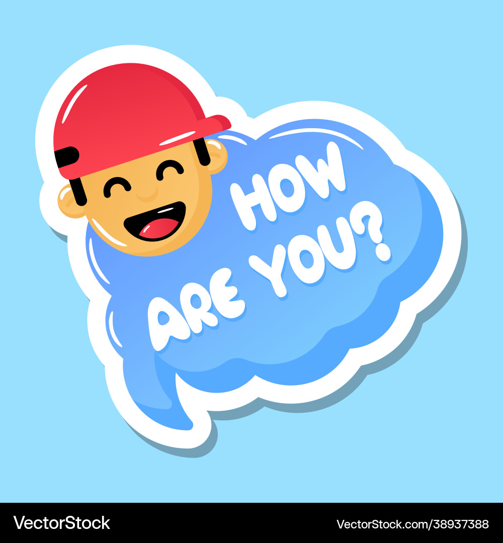 How are you Royalty Free Vector Image - VectorStock