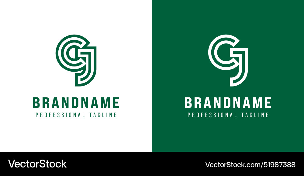 Letters cj monogram logo suitable for any Vector Image