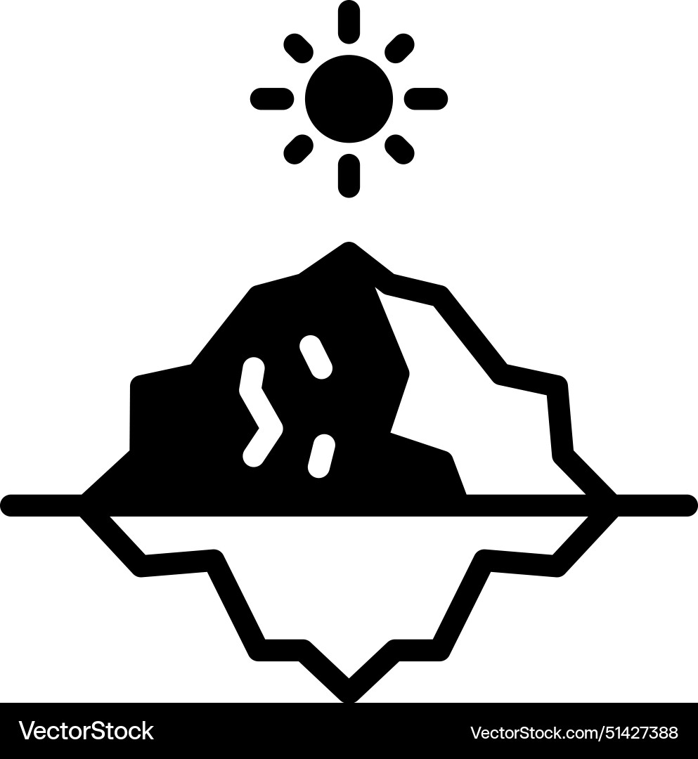 Melting ice Royalty Free Vector Image - VectorStock