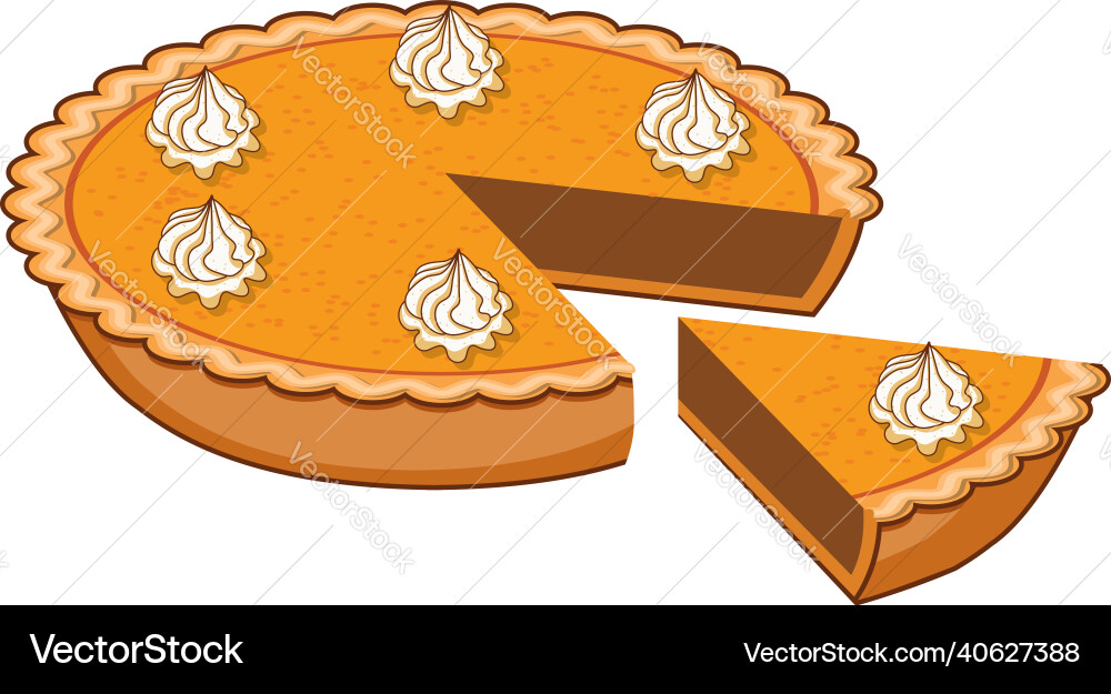 Pumpkin pie Royalty Free Vector Image - VectorStock