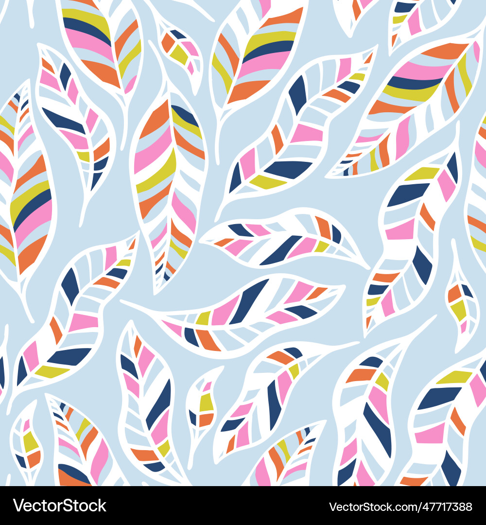 Seamless leaf texture botanical pattern Royalty Free Vector