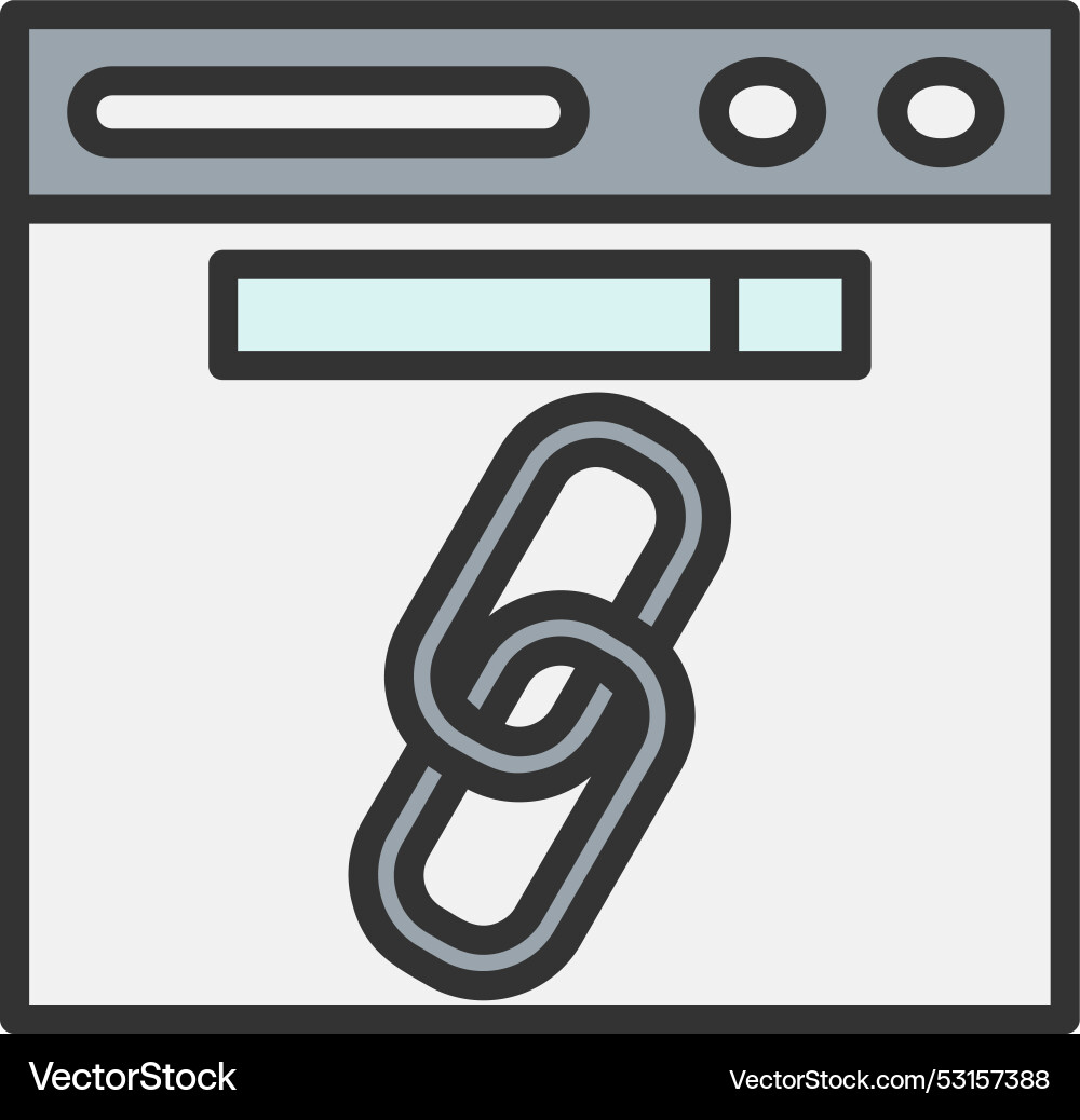 Url line filled circle icon Royalty Free Vector Image