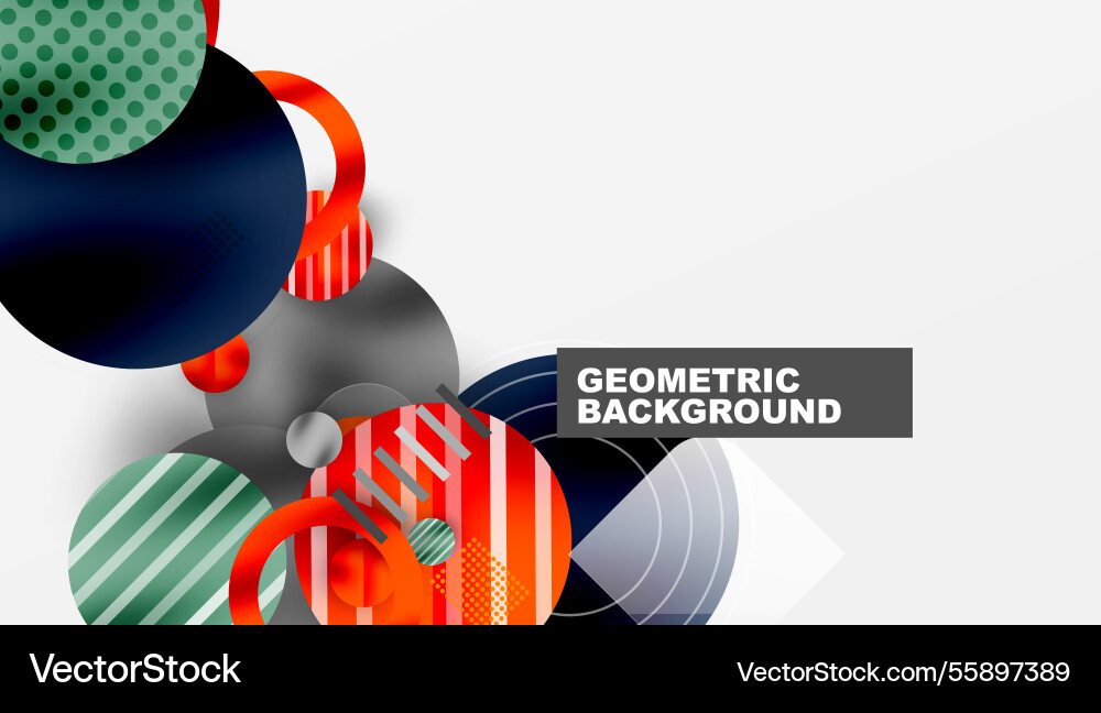 Abstract circle design with overlapping Royalty Free Vector